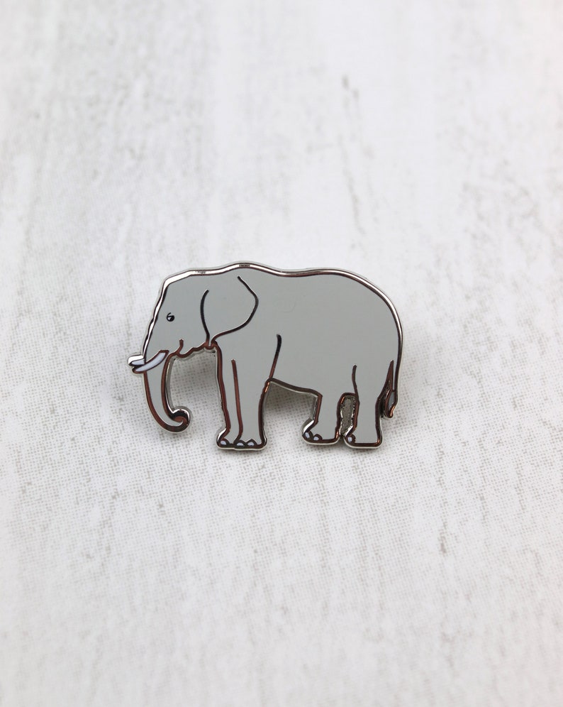 Elephant Enamel Pin Badge - Etsy UK