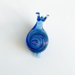 Handmade Blue Glass Snail – Artisan Glass Blown in Barcelona – Unique ...
