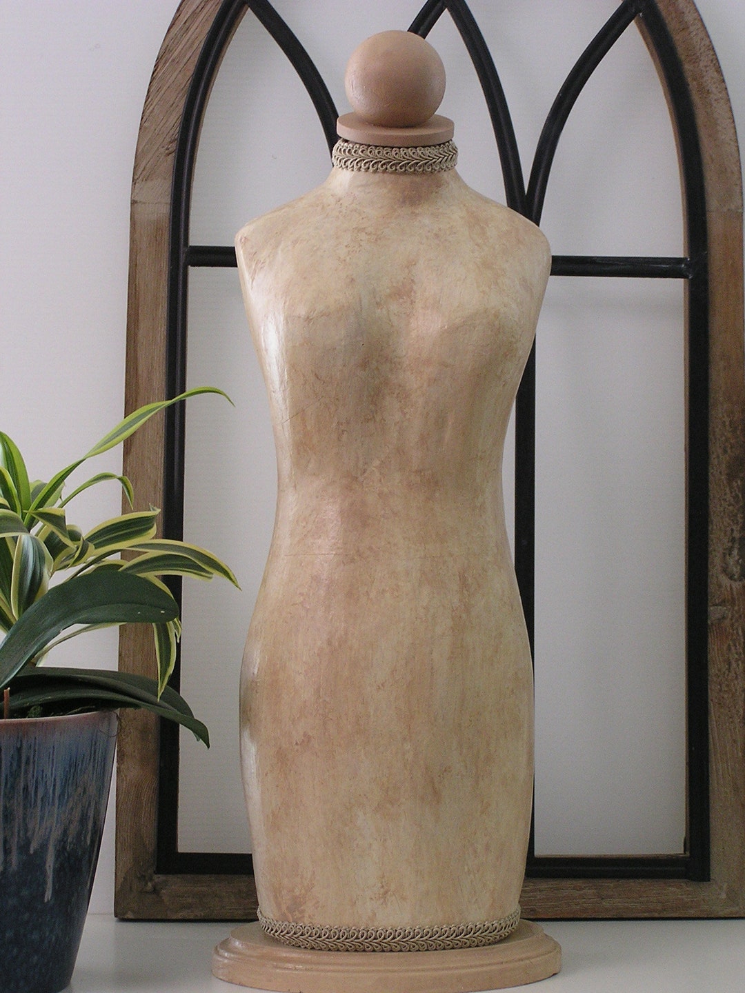 Jewelry Display Mannequin Bust Torso Aged Parchment/skin Flesh Tone ...