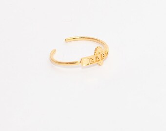 24k gold Baby foot Ring 99.9% Pure Gold 1st year birthday | Etsy