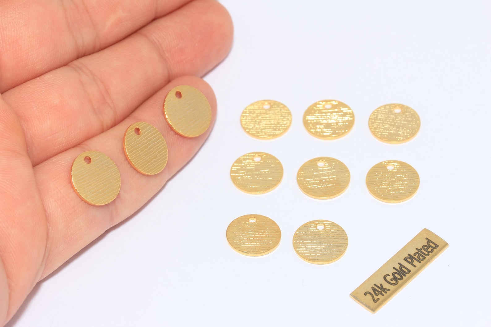 12mm 24k Shiny Gold Coins, Textured Coin Charms, Round Disc Charms ...