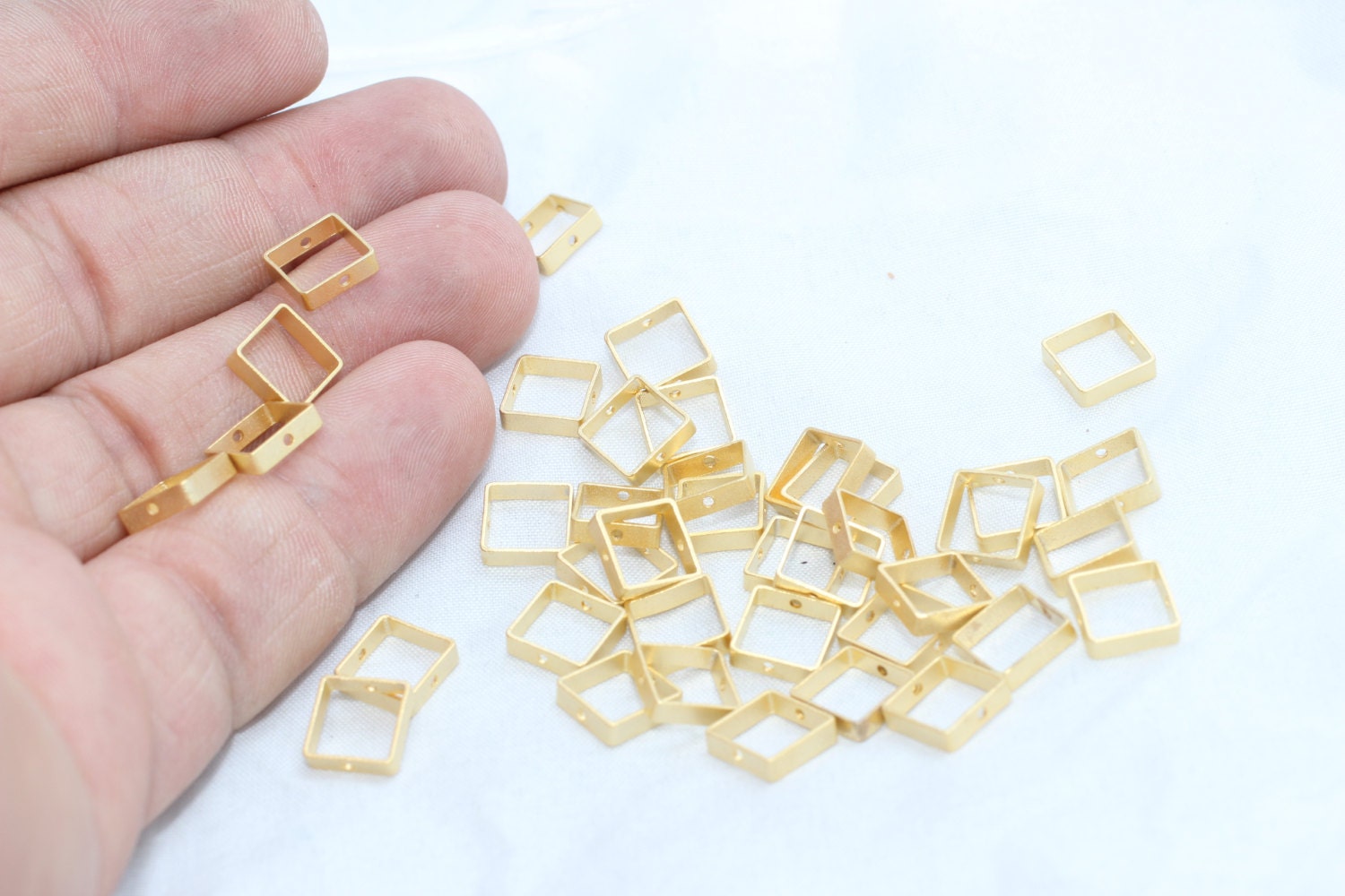 10 Pcs 8mm Gold Plated Connectors Square Connectors Small | Etsy