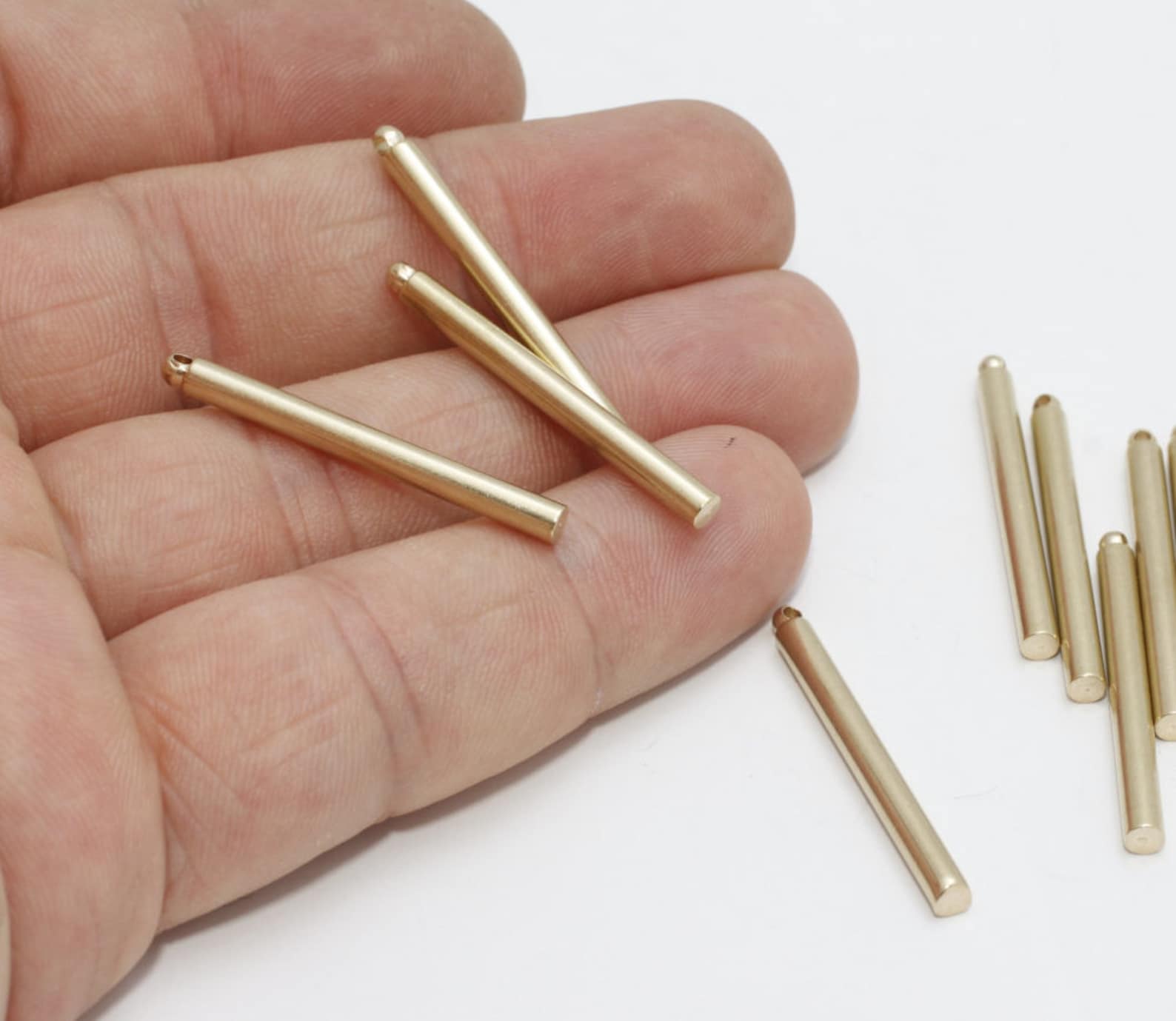 10 Pcs 3x32mm Raw Brass Bar Connector Bar Bar Pendant Bar | Etsy