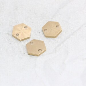 40 Pcs 12x12x2,3mm Brass Hexagons , Hexagon Coins, Metal Blanks ...