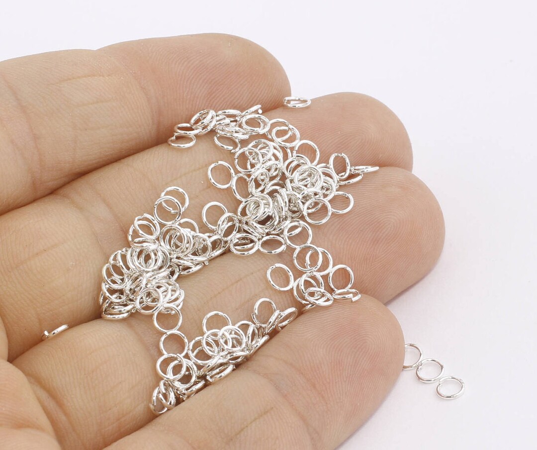 200 Pcs 23 Ga 4mm Silver Color Jump Rings, Silver Connector, Open Jump ...