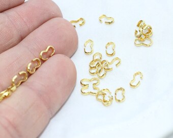 12 Brass Rivet Bail Chain End Connector Steampunk