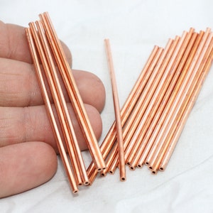 30 Pcs 2x100mm Copper Tubes , Long Tube Bar , Tube Beads, Extra Long ...
