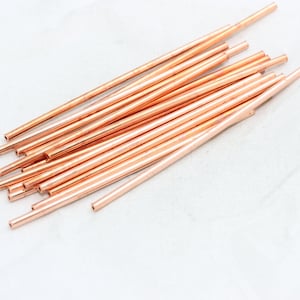 30 Pcs 2x100mm Copper Tubes , Long Tube Bar , Tube Beads, Extra Long ...
