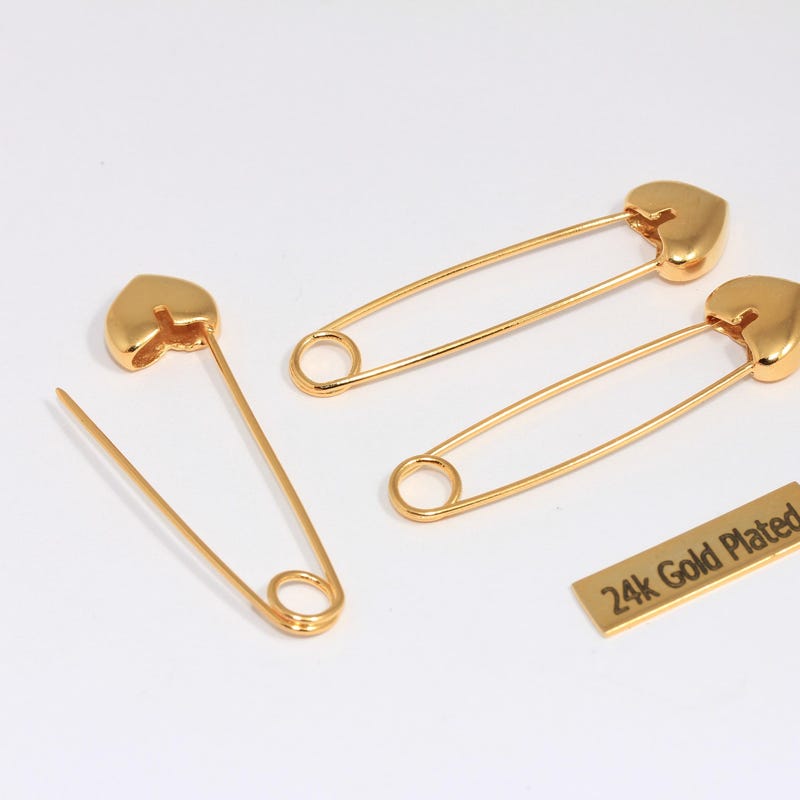 Heart Safety Pin - Etsy
