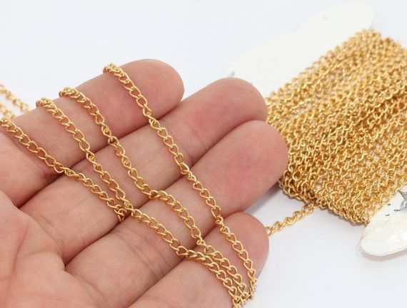 Jewelry & Beauty Jewelry Making & Beading 5 Cm Gold Plated Chain 3 Pcs ...