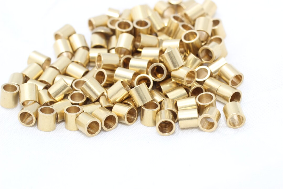 25 Pcs 4x4mm Raw Brass Spacer Tubes, Tiny Spacer Tubes, Round Tubes ...