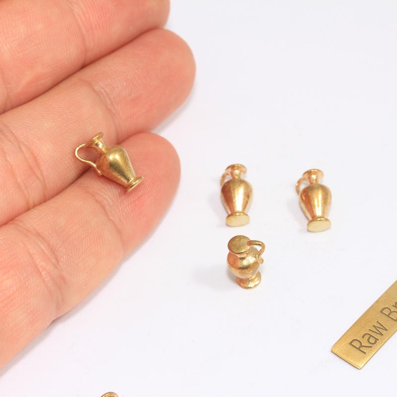 Raw Brass Water Drop Charm - Etsy