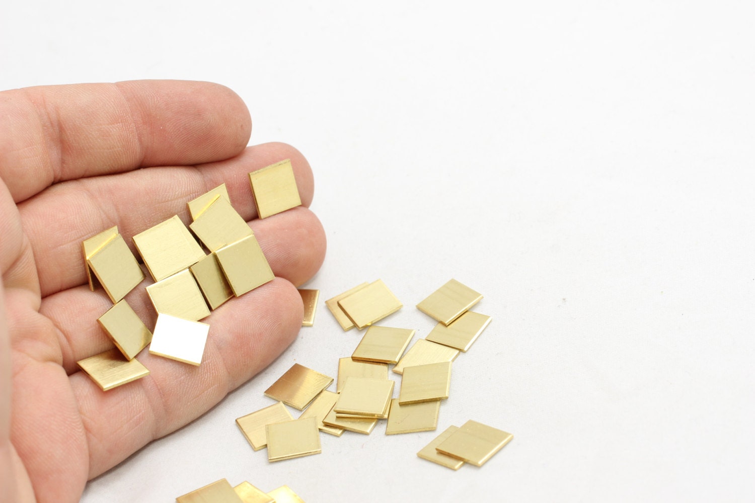 20 Pcs 10mm Square Blank Metal Blank Solid Brass Blank | Etsy