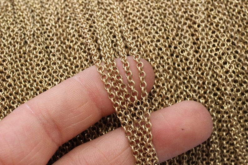 The 25, Raw Brass Soldered Rolo Chains (2,8mm) - Brass Chains , Rbb - Etsy