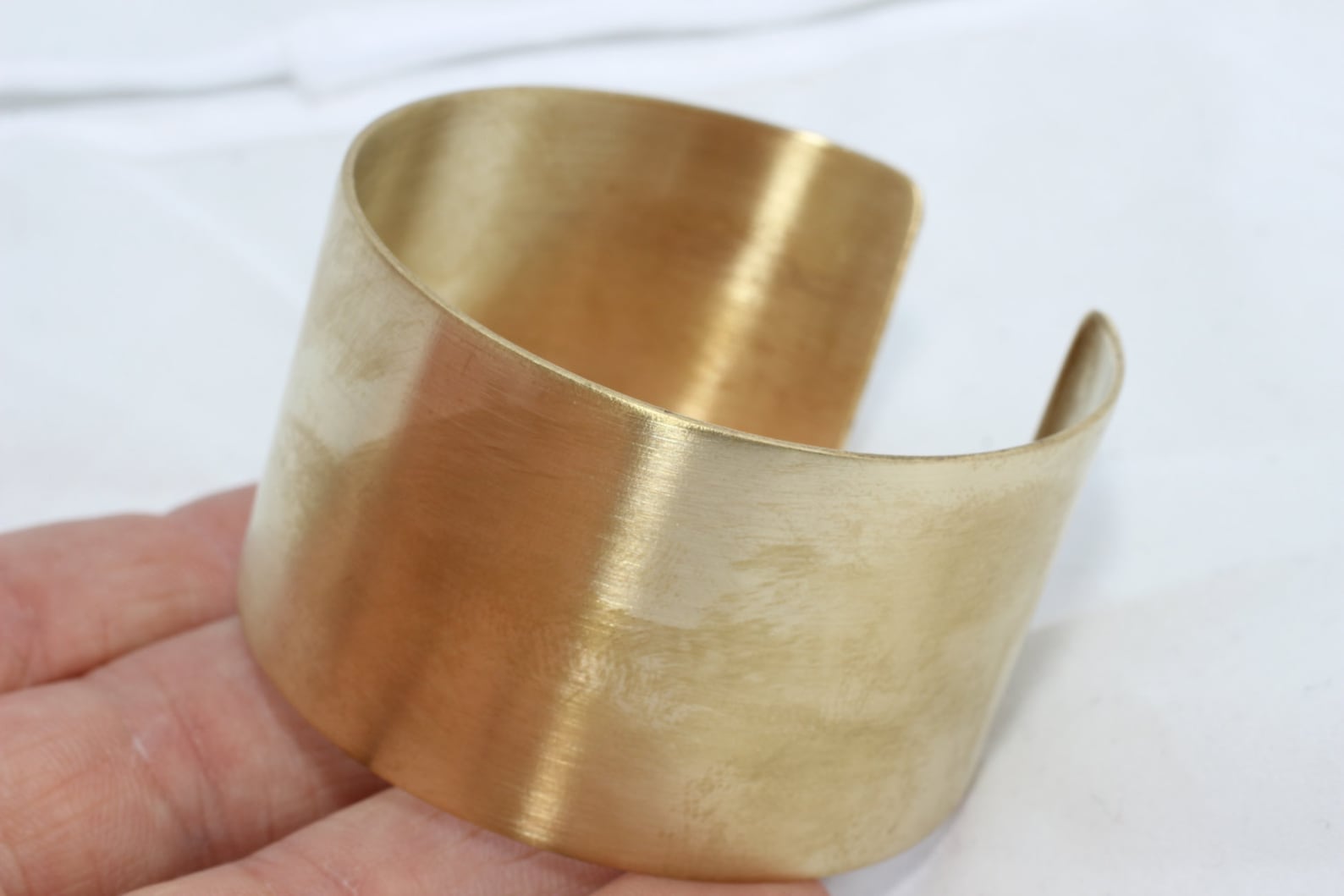 30mm Raw Brass Cuff Bracelet, Adjustable Bangle, Statement Jewelry ...