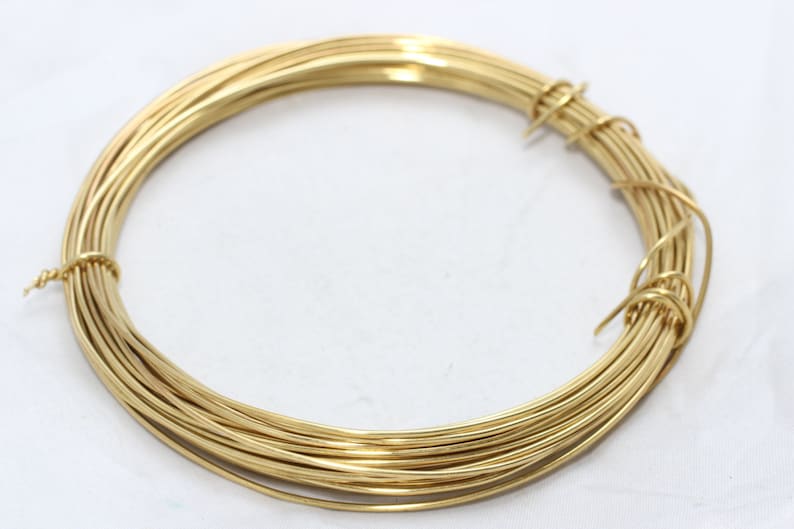 17 Ga 26 Feet Half Hard Brass Wire , Wrapping Wire, Bulk Wire, Jewelry ...