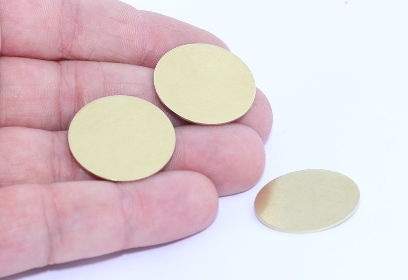 10 Pcs 25mm Raw Brass Disc Round Coins no hole disc stamp | Etsy