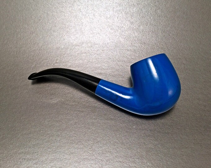 English Blue Venturi Bent Tobacco Pipe - Etsy