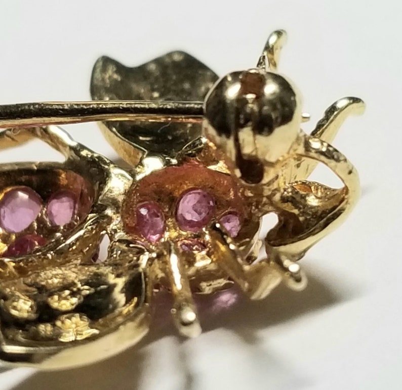 Estate Ruby Bee Pin/pendant-14k Gold-vintage - Etsy