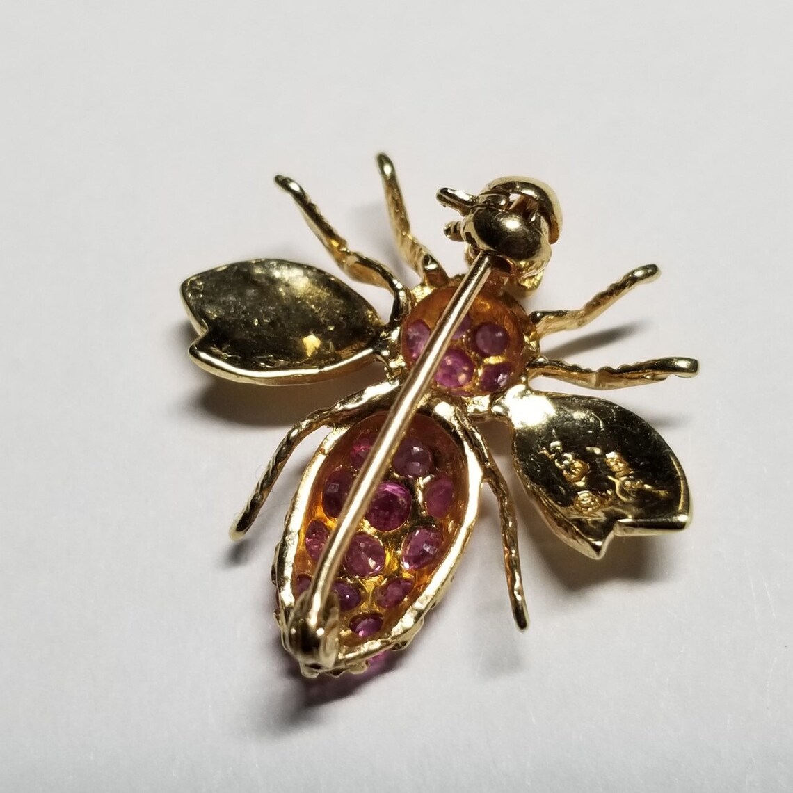 Estate Ruby Bee Pin/pendant-14k Gold-vintage - Etsy