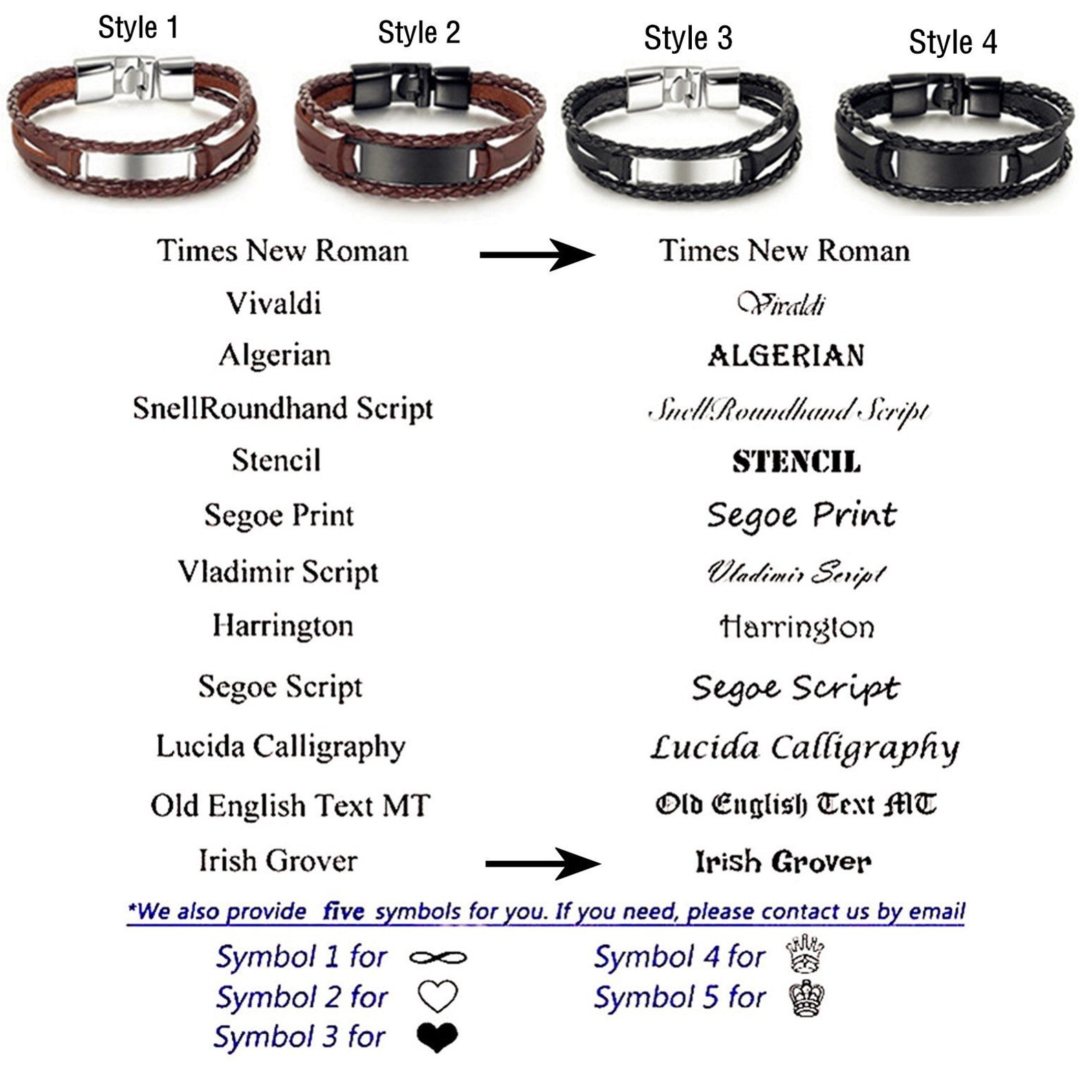 Custom Personalized Leather Bracelet Braided Leather | Etsy