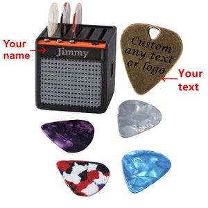 Custom Guitar Pick & Plectrum Holder Display Personalized Metal Guitar ...