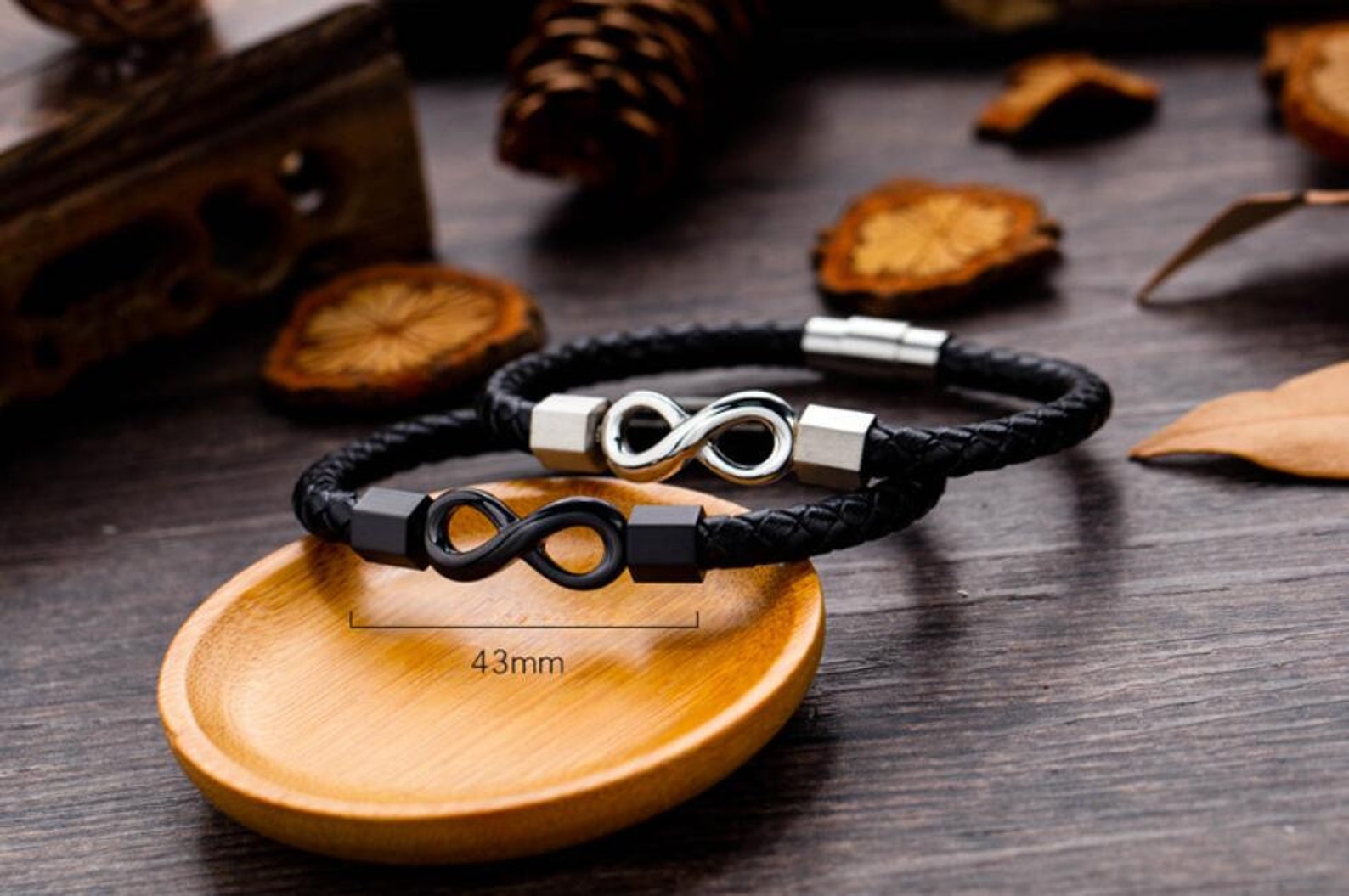 Personalized Engraved Infinity Charm Bracelet Engraved | Etsy