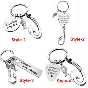 Fishing Hook Keychain,custom Keychain,personalized Fishing Keychain ...