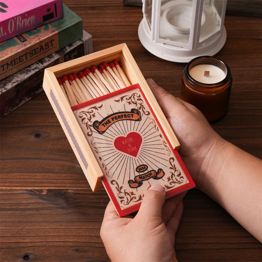 Personalized Couples Matchbox, Custom Wood Match Box for Couples, the ...