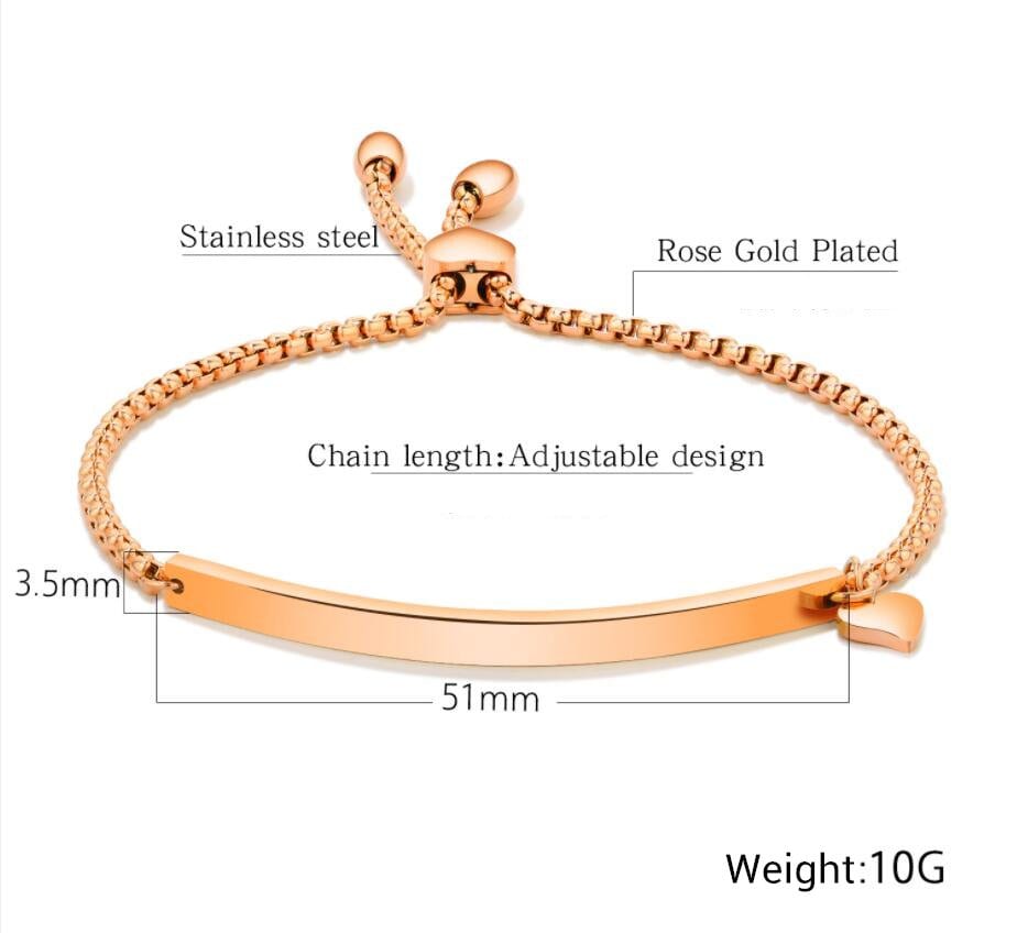 Custom Engraved Bracelet Custom Any Text Personalized | Etsy