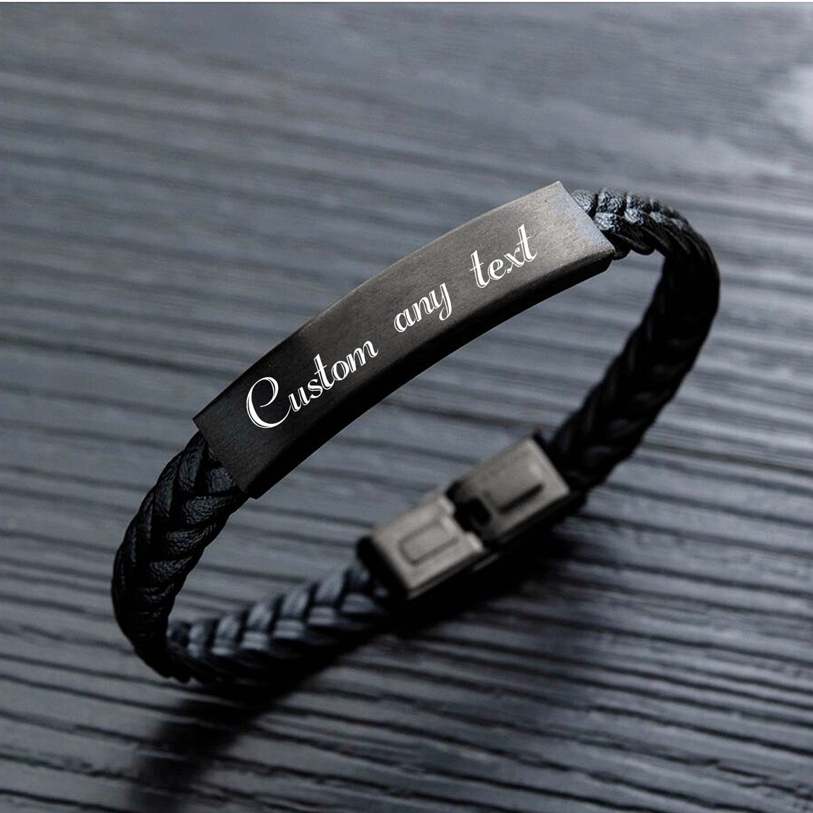 Custom Personalized Engraved Leather Bracelet Engrave Own | Etsy