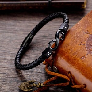 Personalized Engraved Infinity Charm Bracelet, Engraved Initial ...