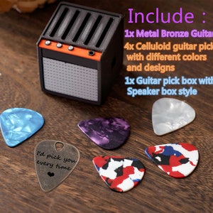 Custom Guitar Pick & Plectrum Holder Display Personalized Metal Guitar ...