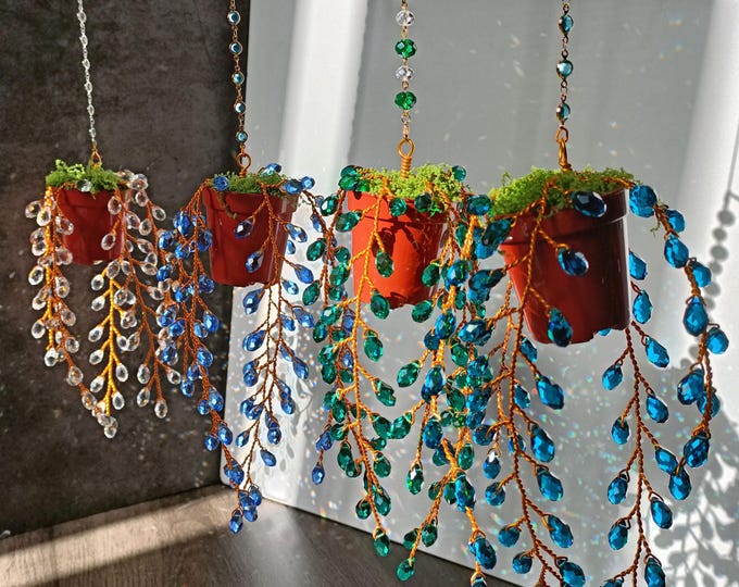 Handmade Mini Beaded Pothos Forever Plant to Hang in Car or House ...