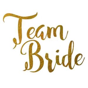 Team Bride Bachelorette Tattoos Metallic Gold Temporary | Etsy