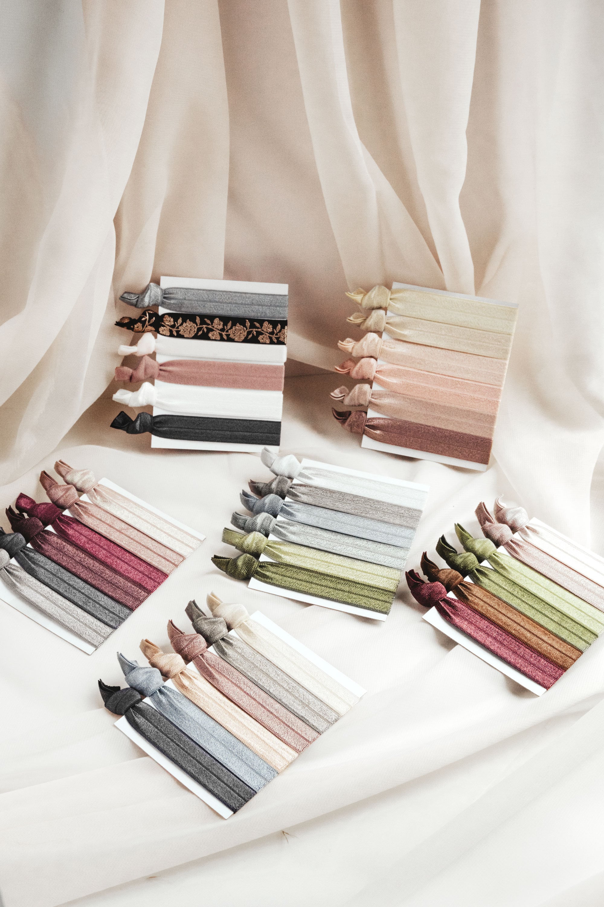 Earth Tone Hair Tie Set | Creaseless Elastic Hair Ties, Everyday ...