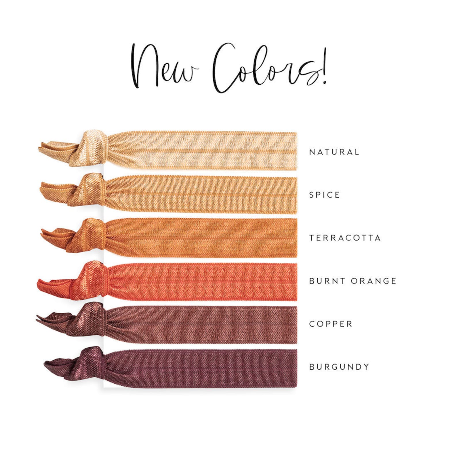 YOU CHOOSE 15 Pack of Solid Color Elastic Hair Ties With - Etsy