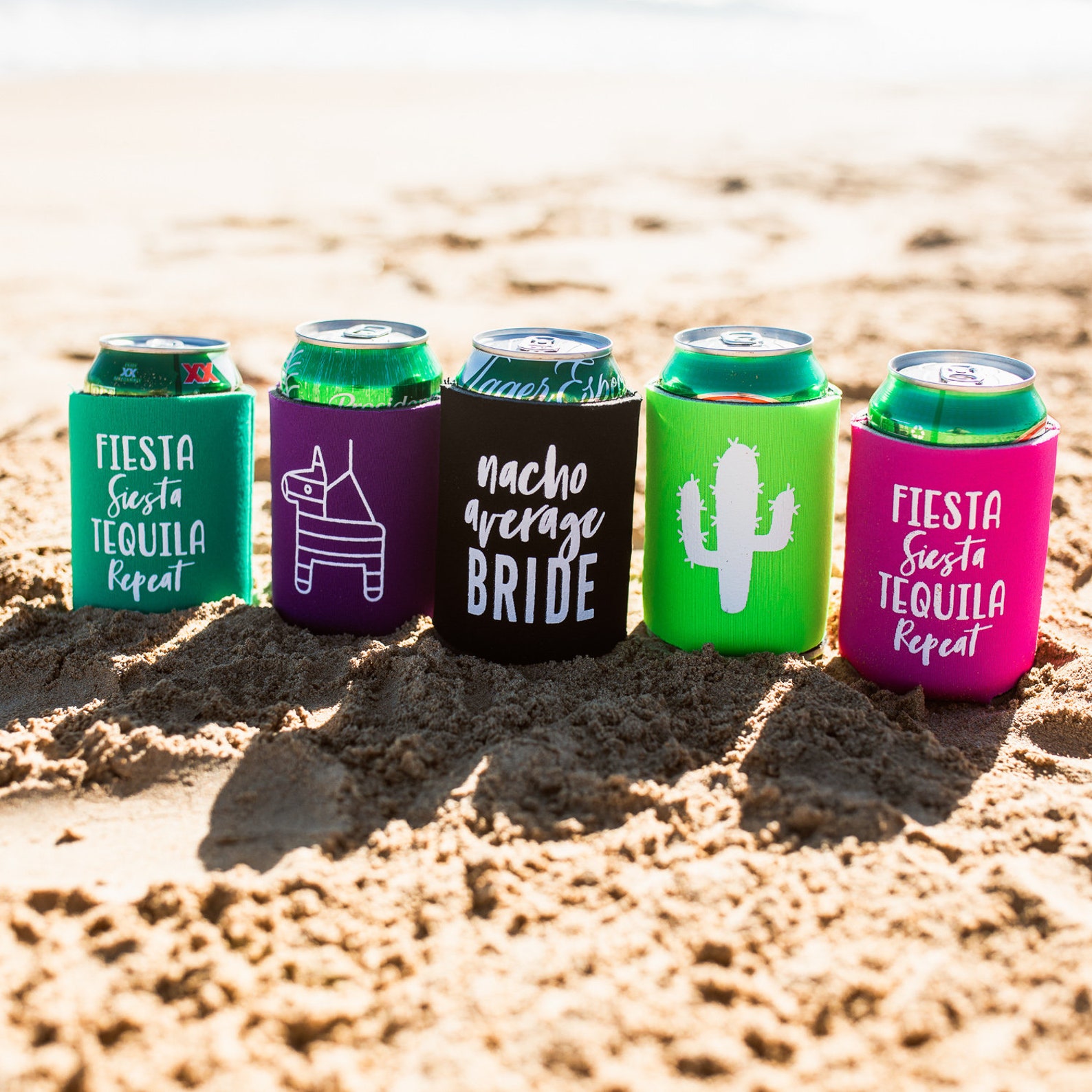 Cactus + Piñata Drink Coolers | Fiesta Bachelorette Party Favor, Fiesta ...