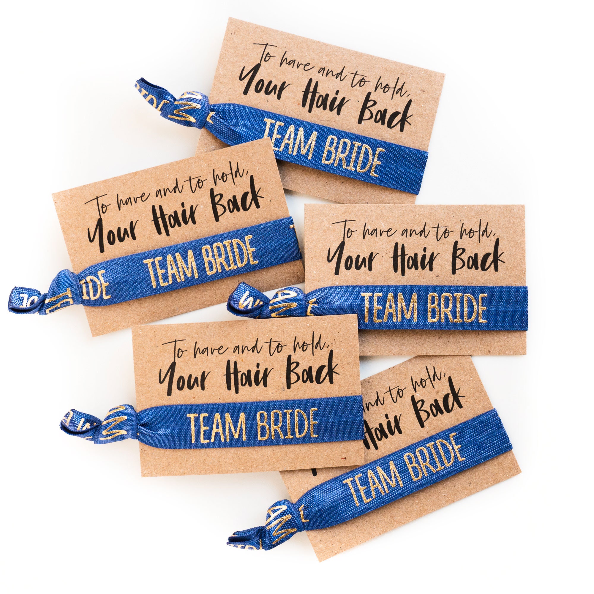 SALE Pack of 5 TEAM BRIDE Hair Tie Favors Bachelorette | Etsy