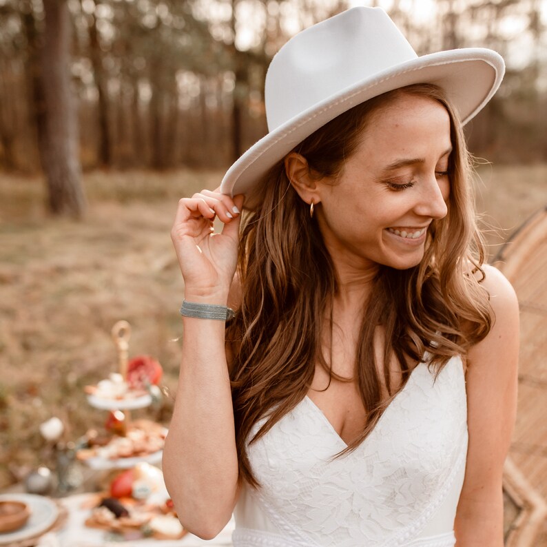 Mustard Boho Hair Tie Set Teal Bohemian Creaseless Elastic - Etsy