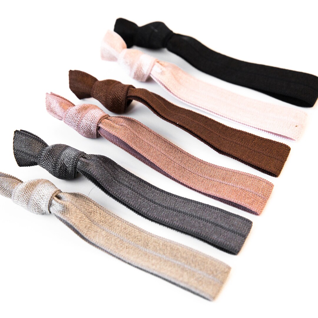 Neutral Ombre Hair Tie Set | Creaseless Elastic Hair Ties, Everyday ...