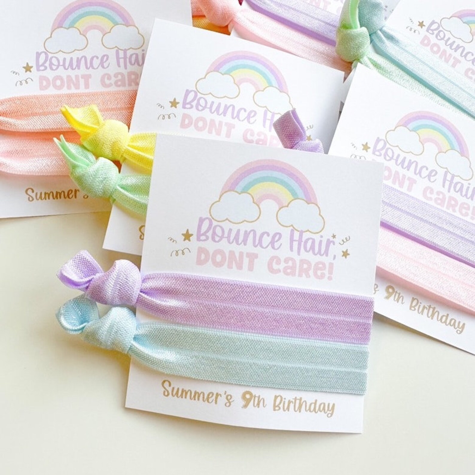 Bounce Party Hair Tie Favors | Personalized Kids Trampoline Birthday ...