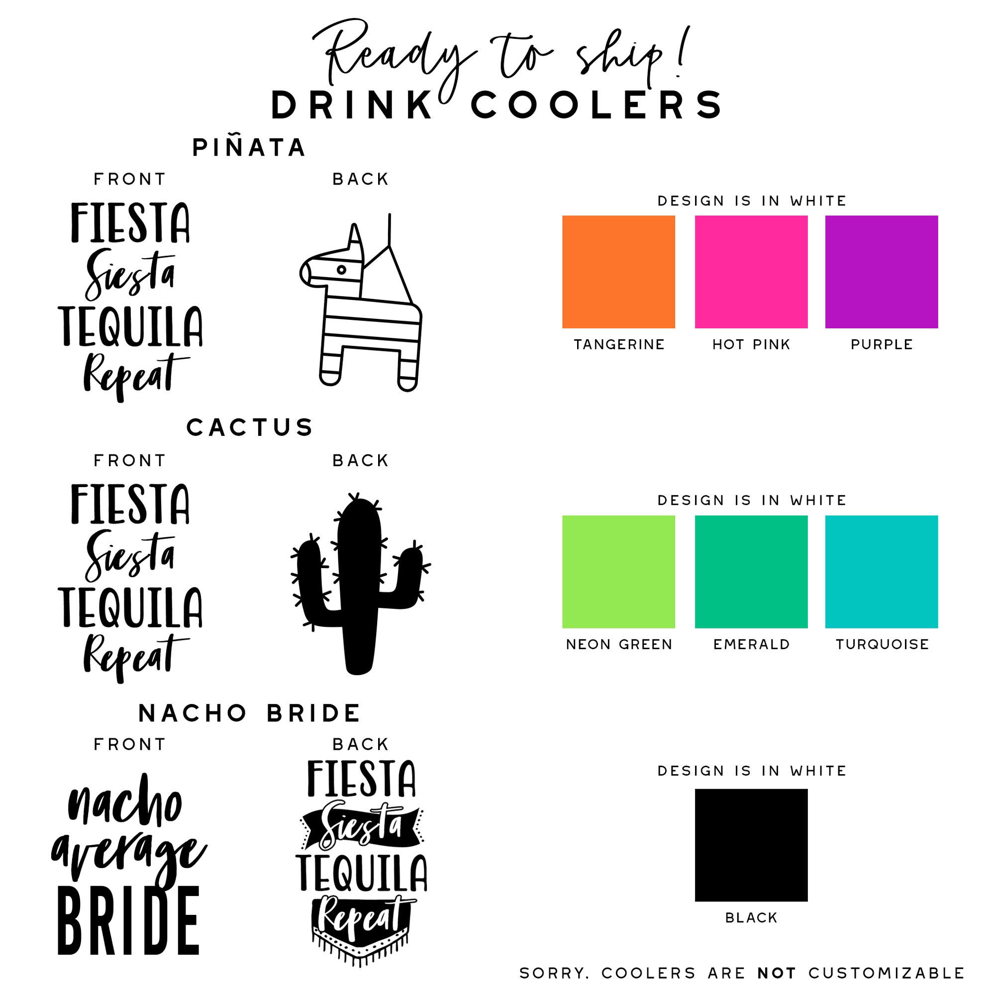 Cactus + Piñata Drink Coolers | Fiesta Bachelorette Party Favor, Fiesta ...