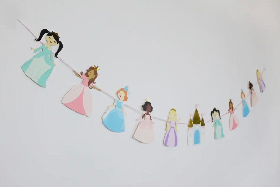 Princess Girls Birthday Banner | Little Princess Theme Birthday Party ...