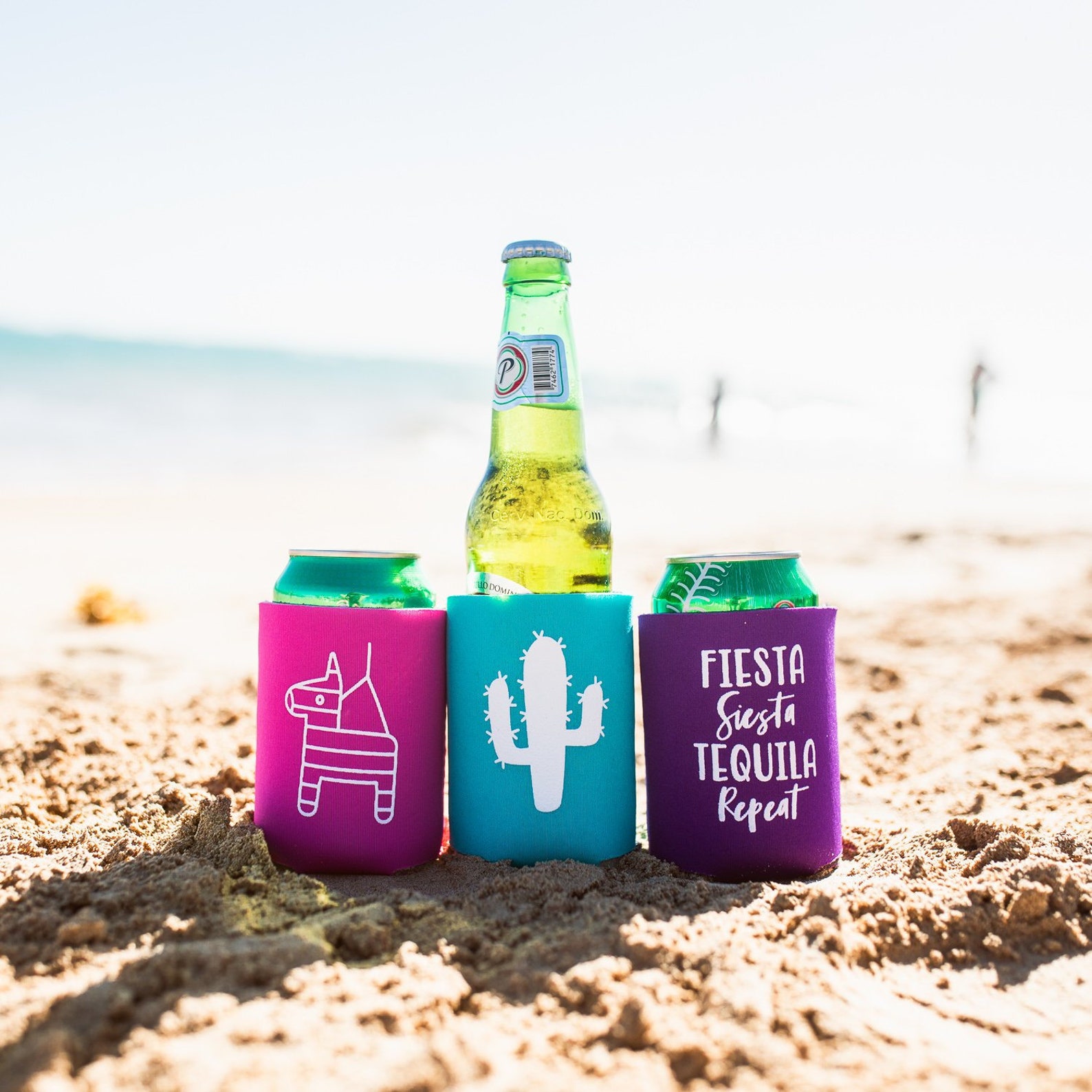 Cactus + Piñata Drink Coolers | Fiesta Bachelorette Party Favor, Fiesta ...
