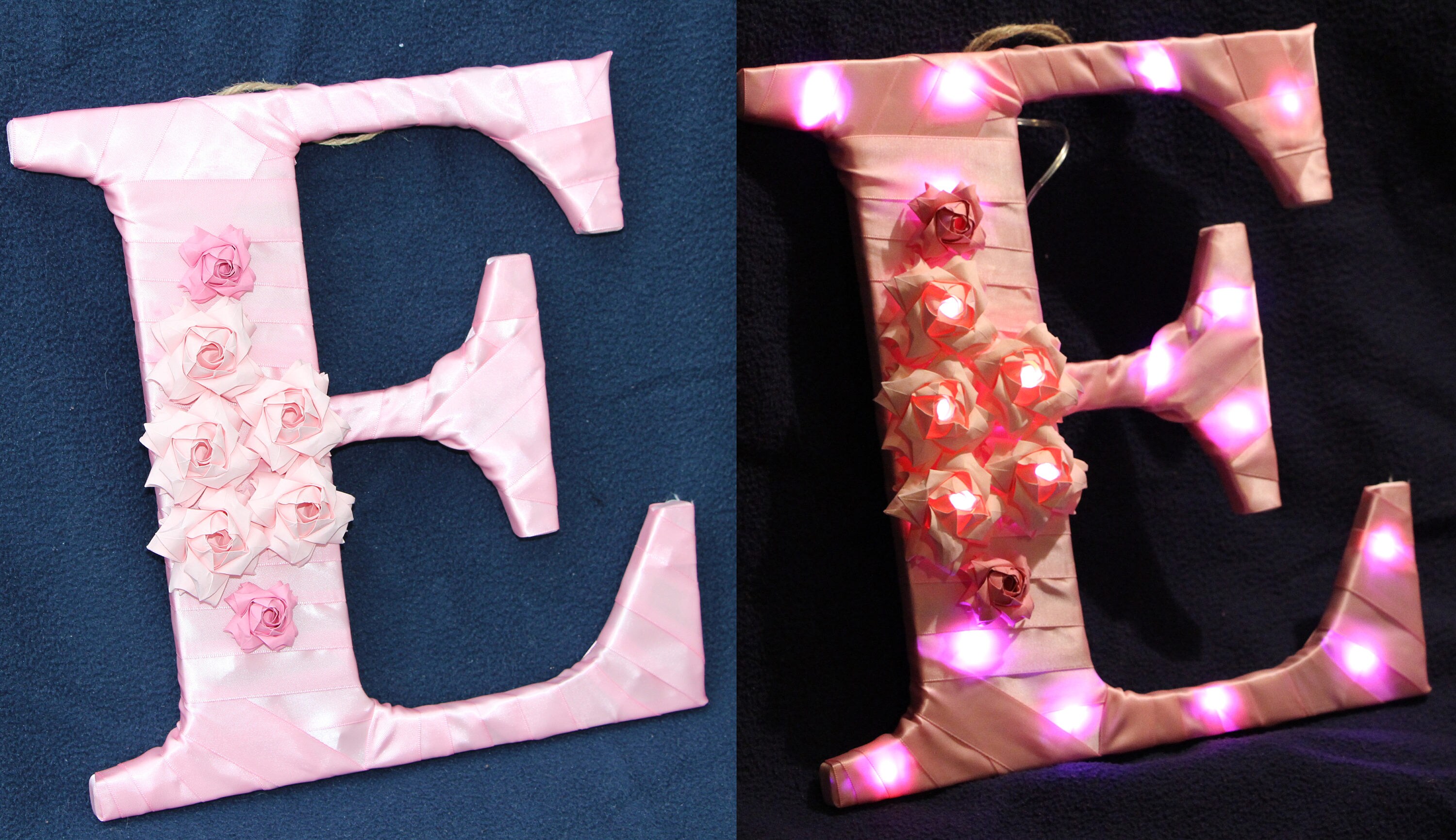 Personalised Name Sign Origami Paper Rose Flower With Purple - Etsy