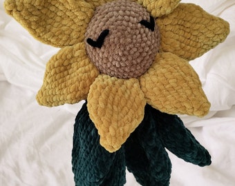 Sunflower Snuggler Crochet Plushie Amigurumi Stuffed Animal - Etsy