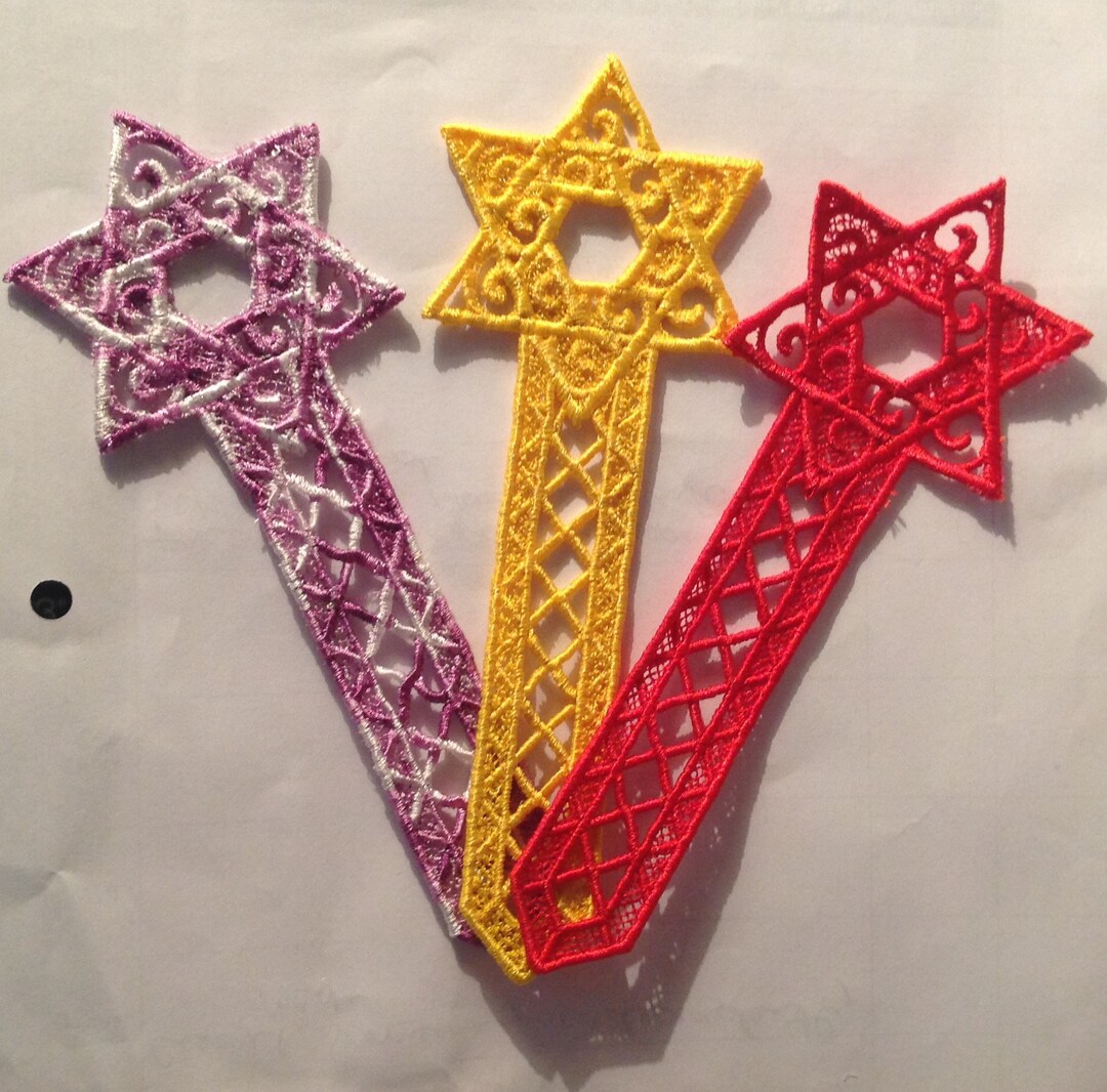 Star of David Freestanding Lace Bookmark - Large - Etsy