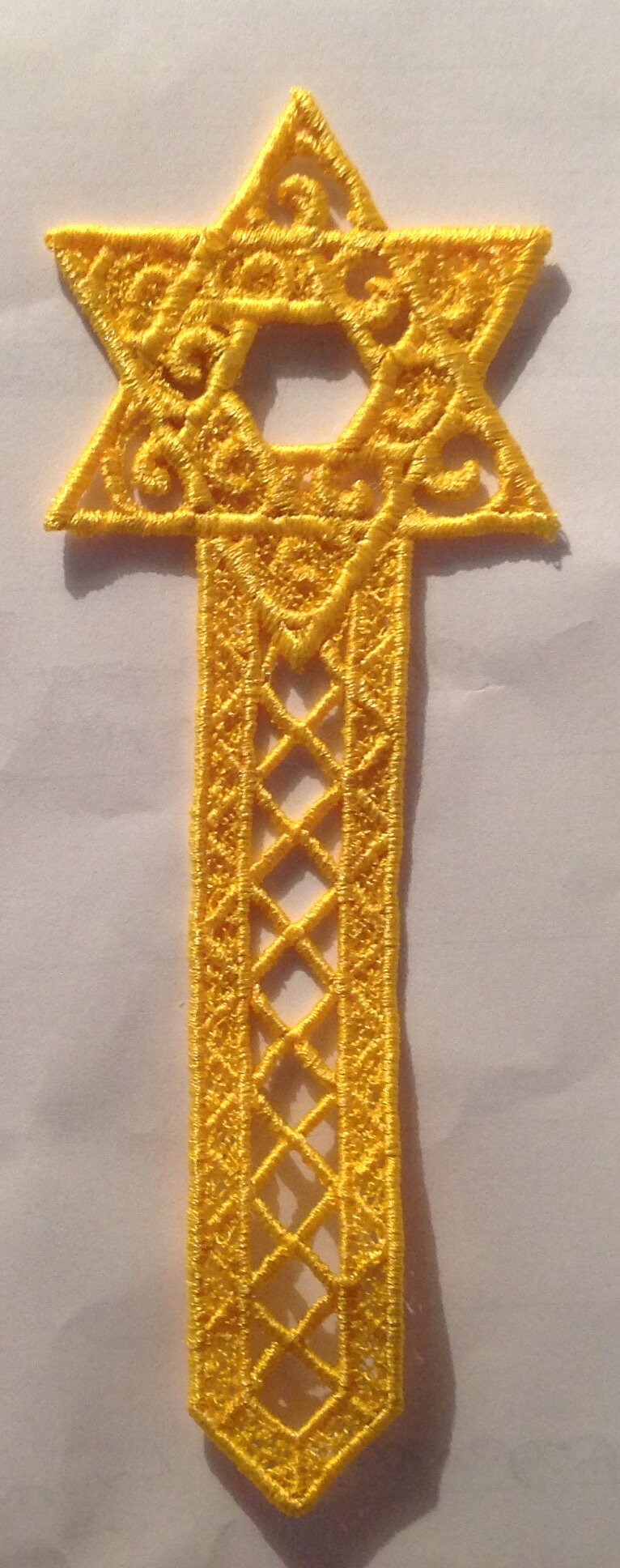 Star of David Freestanding Lace Bookmark - Large - Etsy