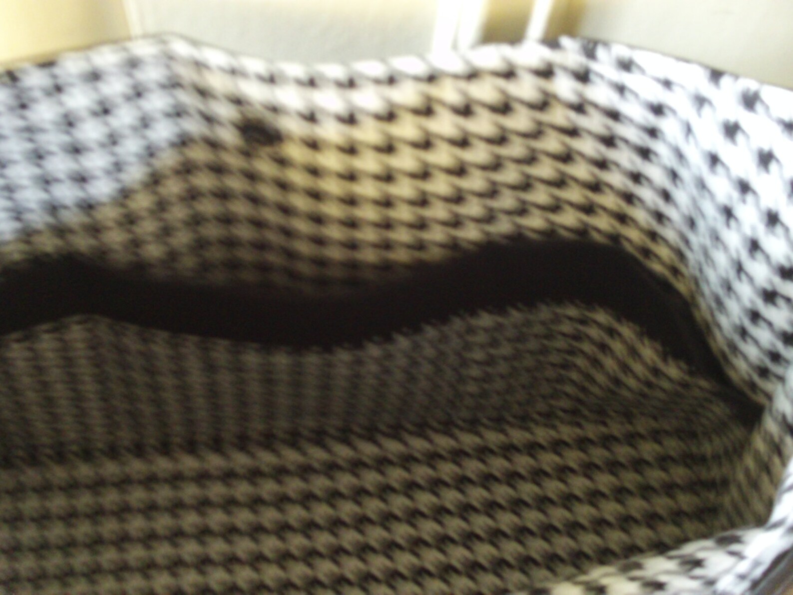 Black Houndstooth Handbag - Etsy